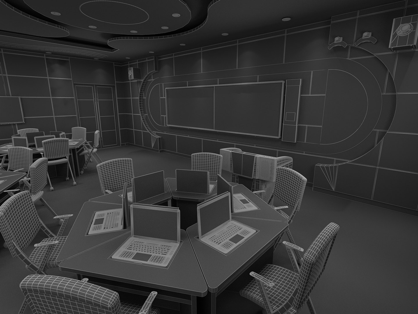 3D Computer Classroom 2 - TurboSquid 2044657