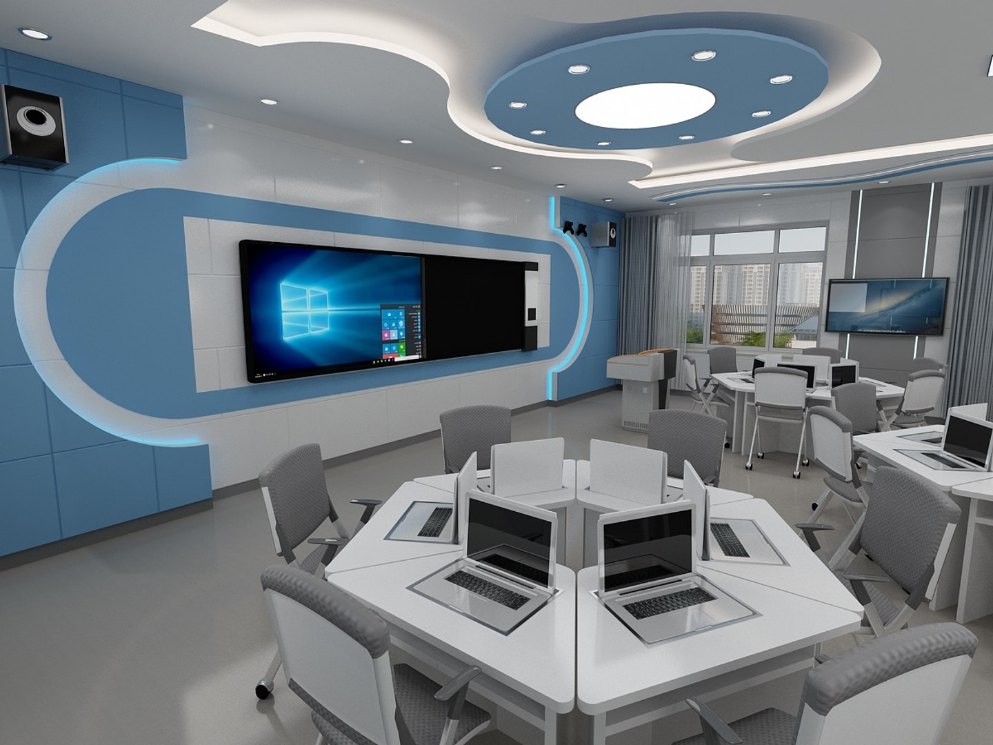 3D Computer Classroom 2 - TurboSquid 2044657