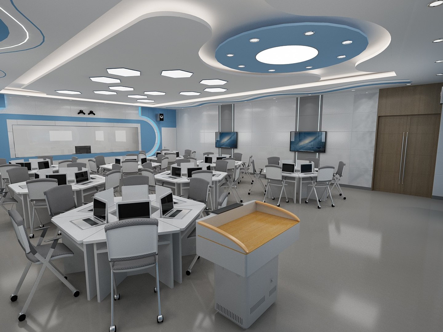 3D Computer Classroom 2 - TurboSquid 2044657