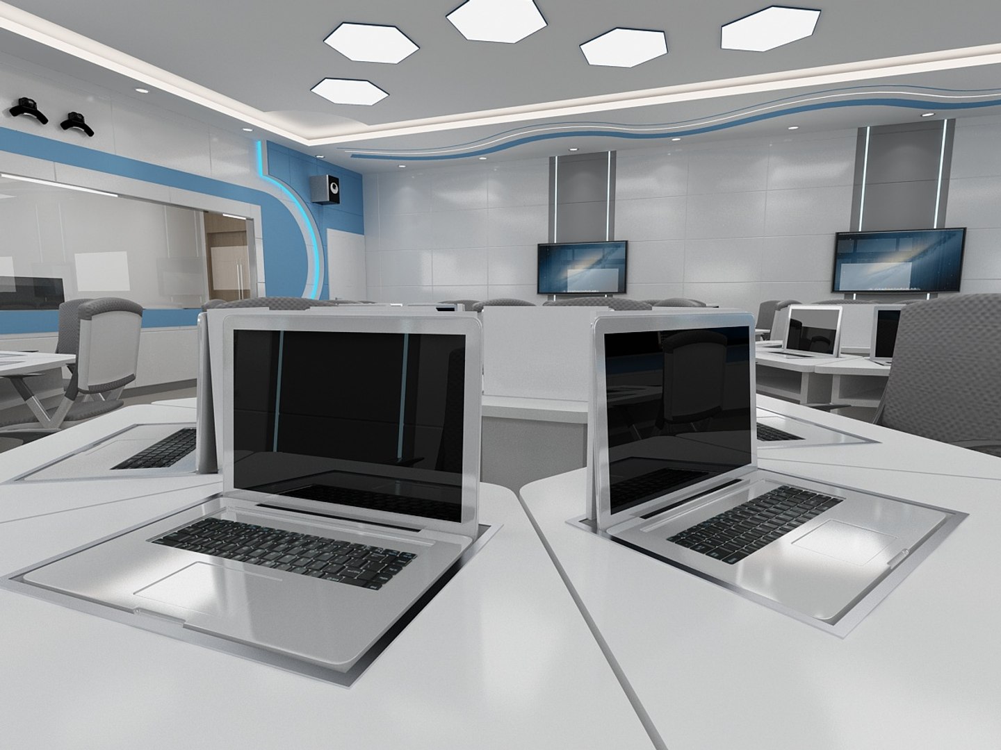 3D Computer Classroom 2 - TurboSquid 2044657