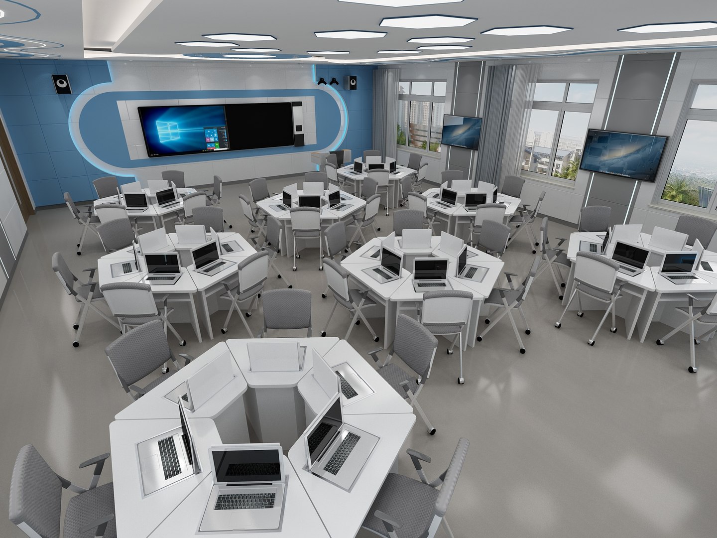3D Computer Classroom 2 - TurboSquid 2044657