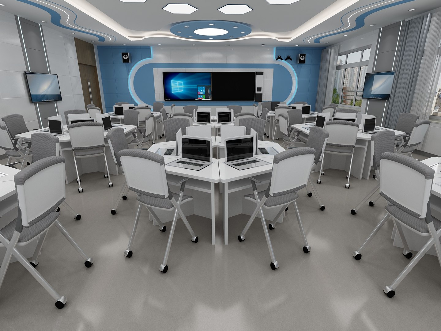 3D Computer Classroom 2 - TurboSquid 2044657