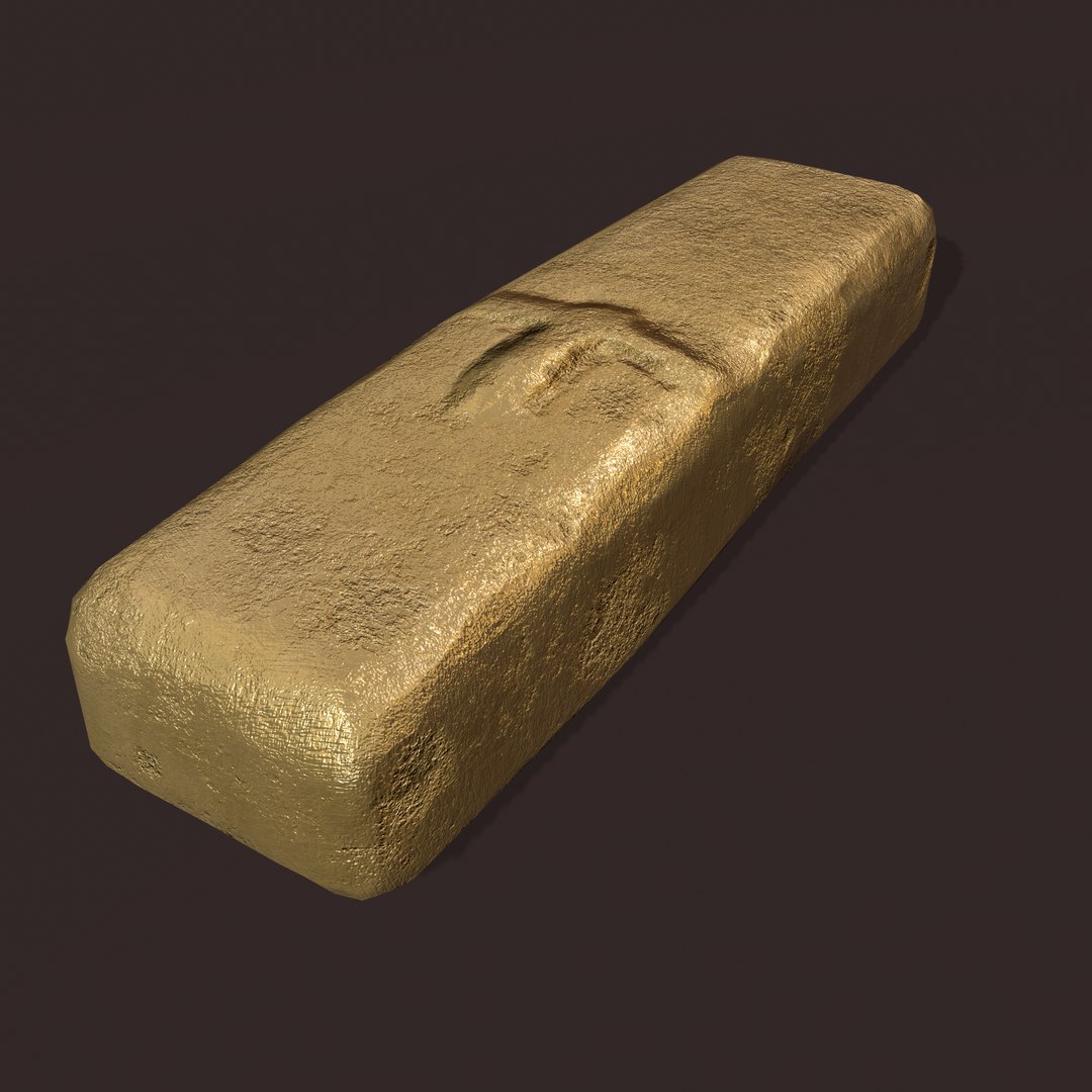 3D Gold Ingot Small - TurboSquid 1600025