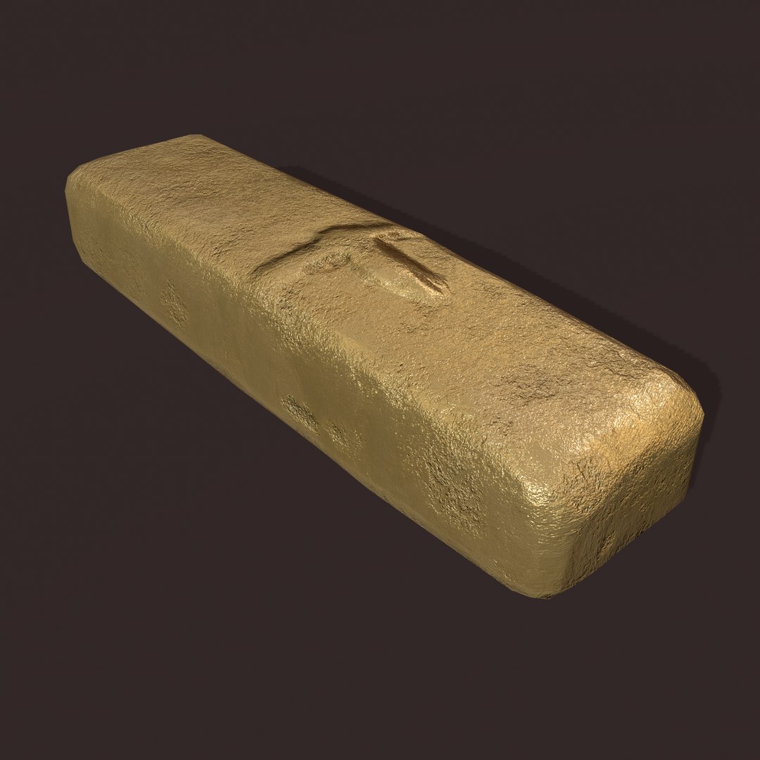 3D Gold Ingot Small - TurboSquid 1600025