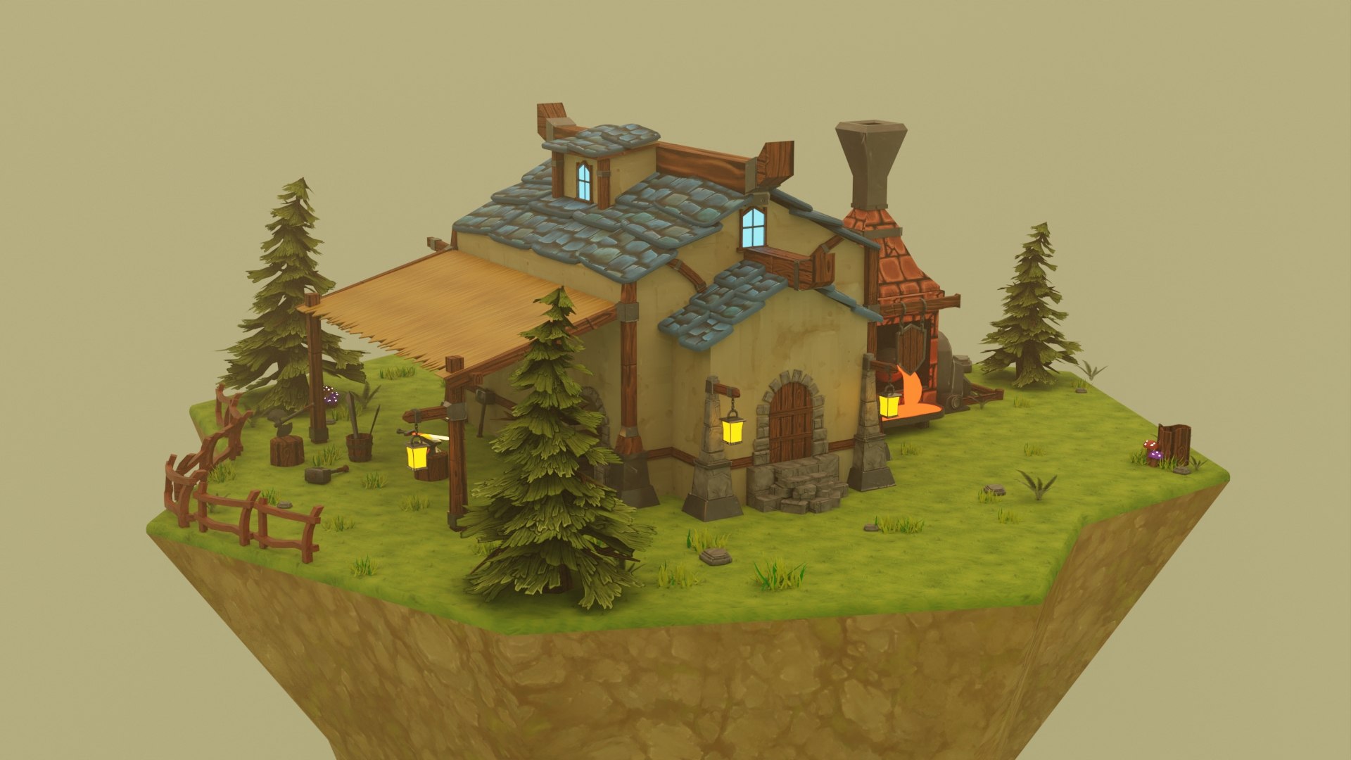 3D Medieval Blacksmith Model - TurboSquid 2065092