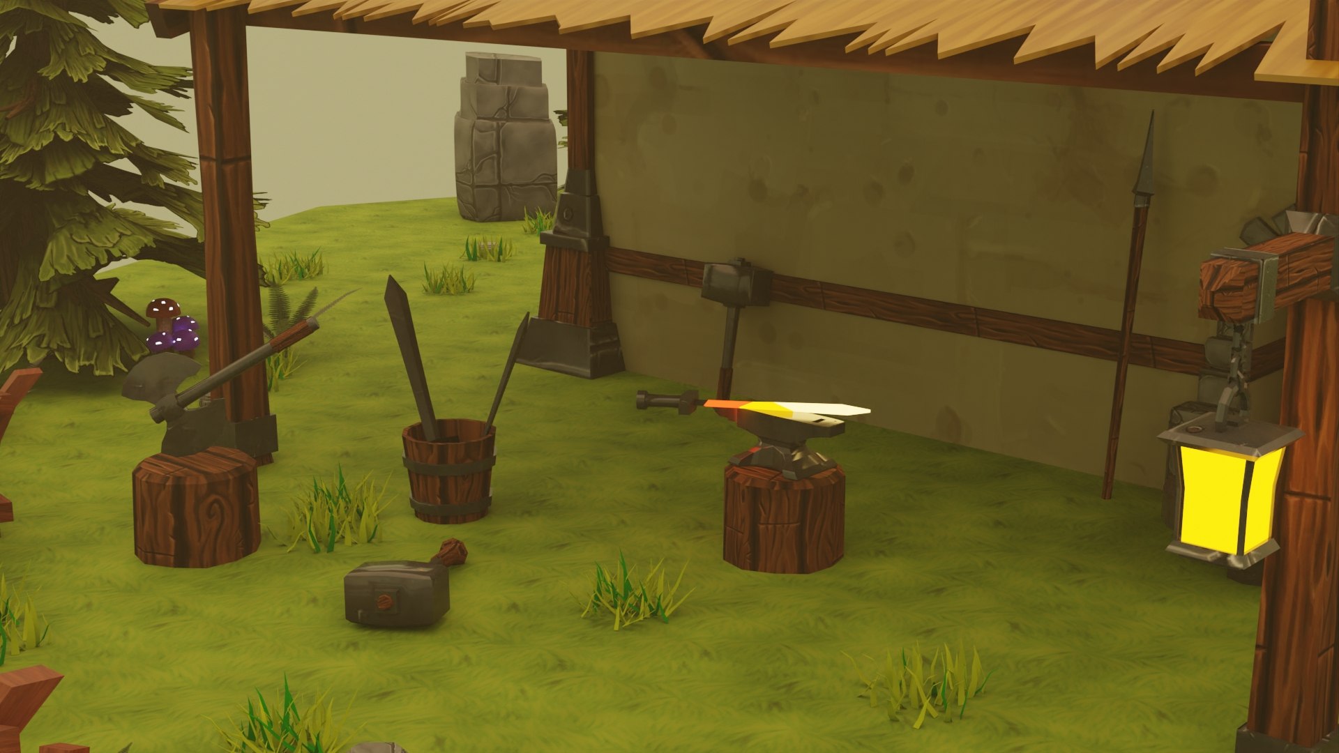 3D Medieval Blacksmith Model - TurboSquid 2065092