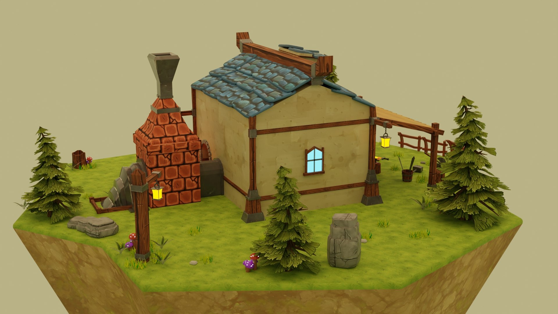 3D Medieval Blacksmith Model - TurboSquid 2065092