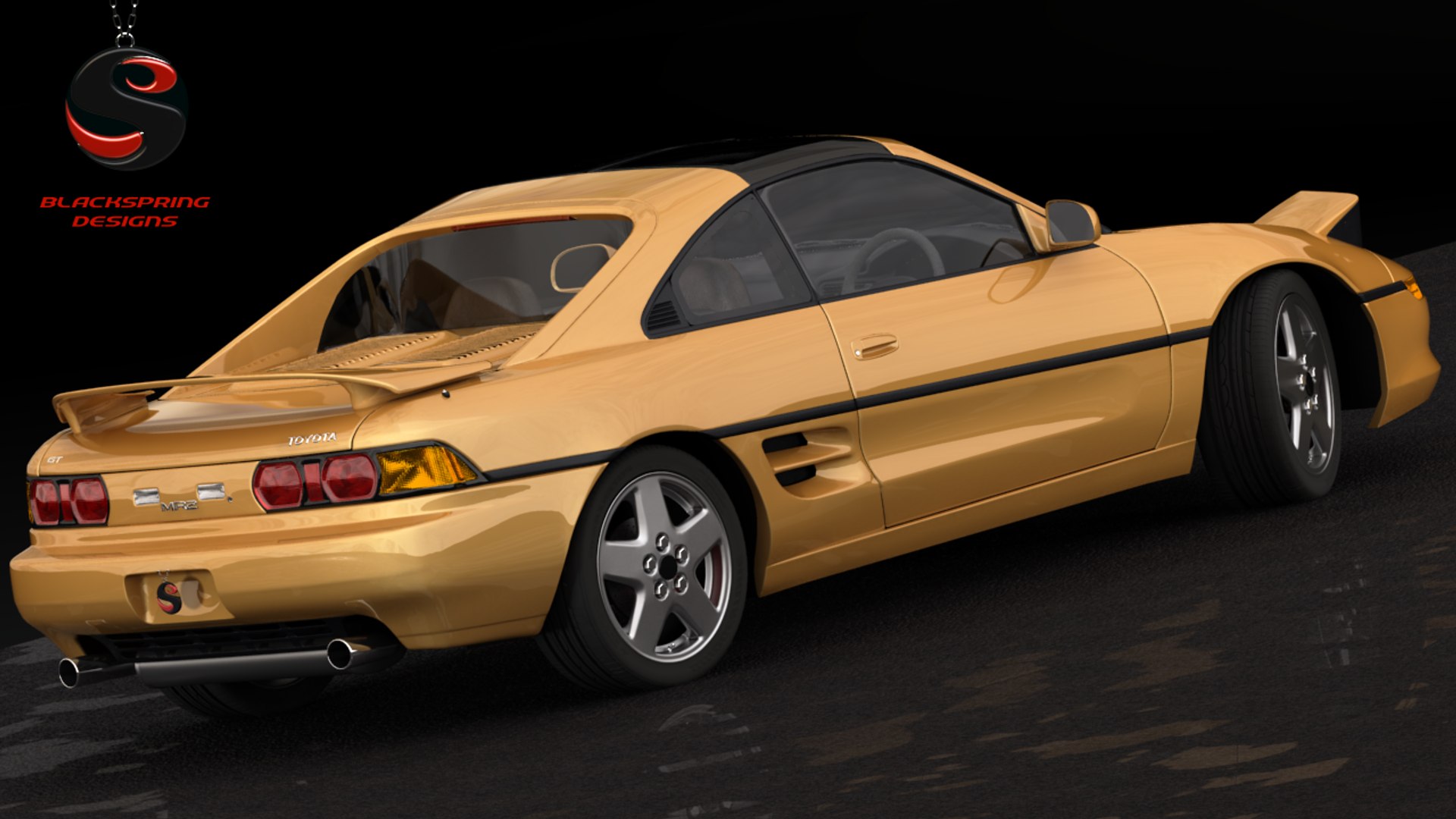 toyota mr2 gt 1995 3d obj