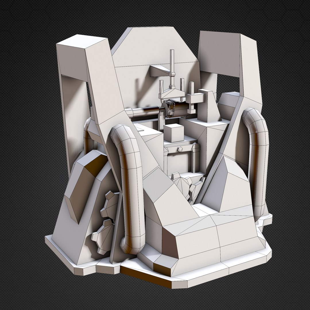 3d Model Low-poly Craft Machine