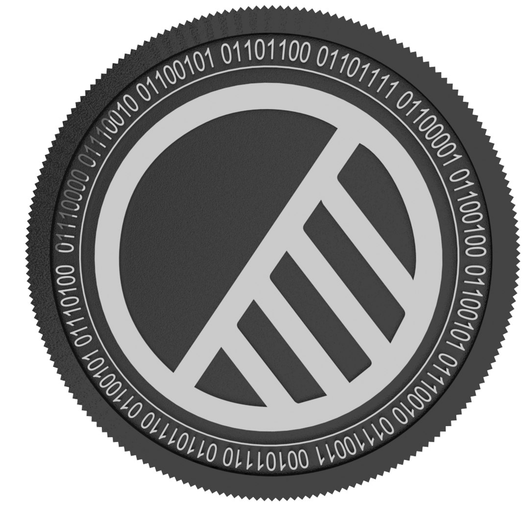 3D Agora Black Coin Model - TurboSquid 1593489