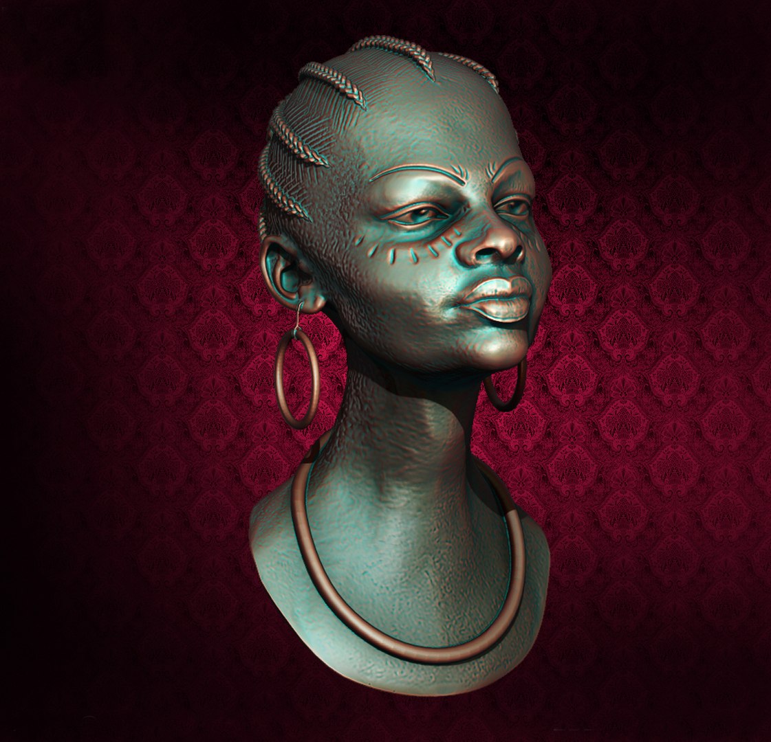 Stl Bust Girl 3D Model - TurboSquid 1315917