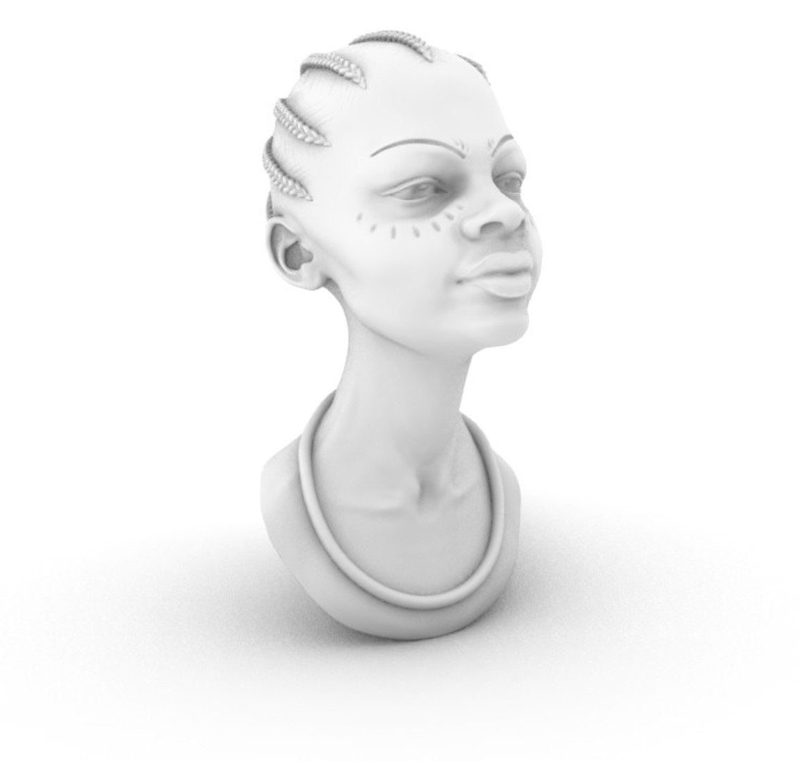 Stl Bust Girl 3D Model - TurboSquid 1315917