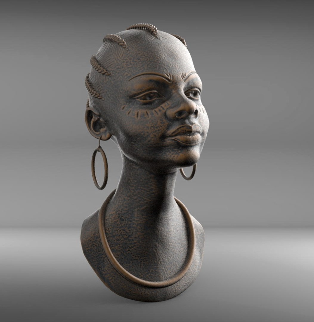 Stl Bust Girl 3D Model - TurboSquid 1315917