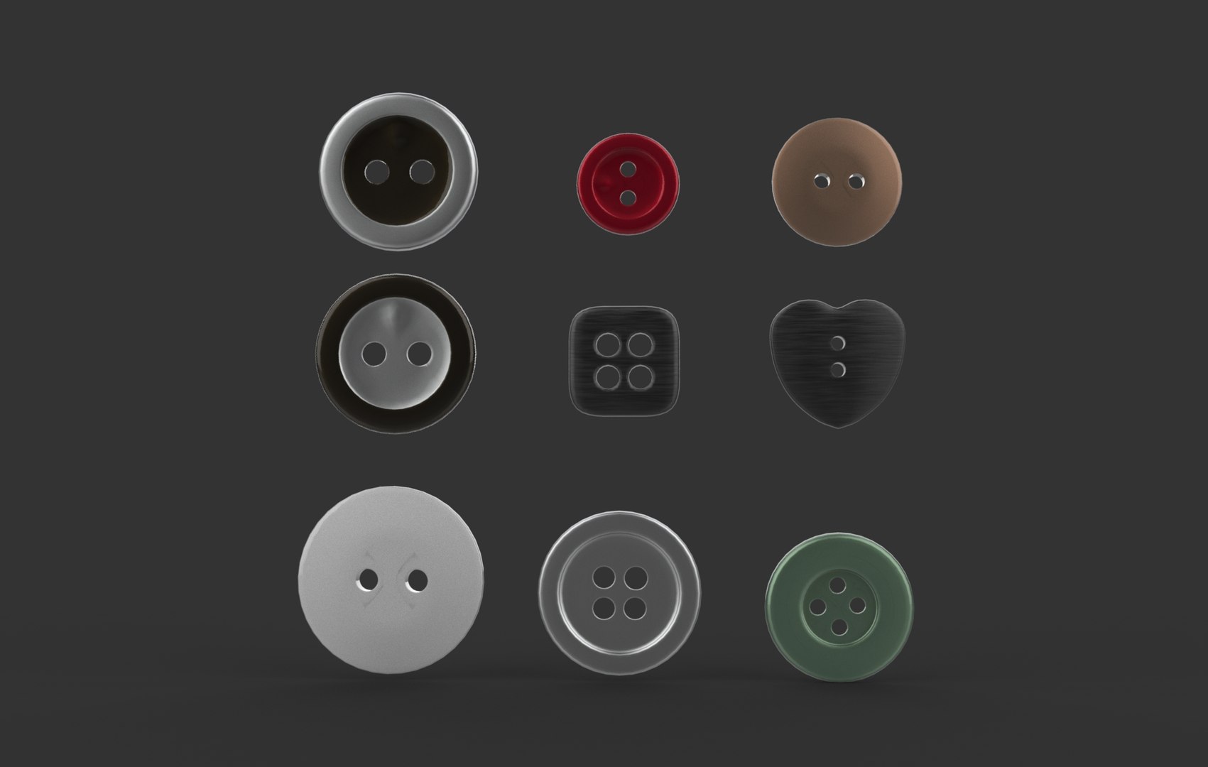 Slimline Buttons 3D Model 3D - TurboSquid 2360303