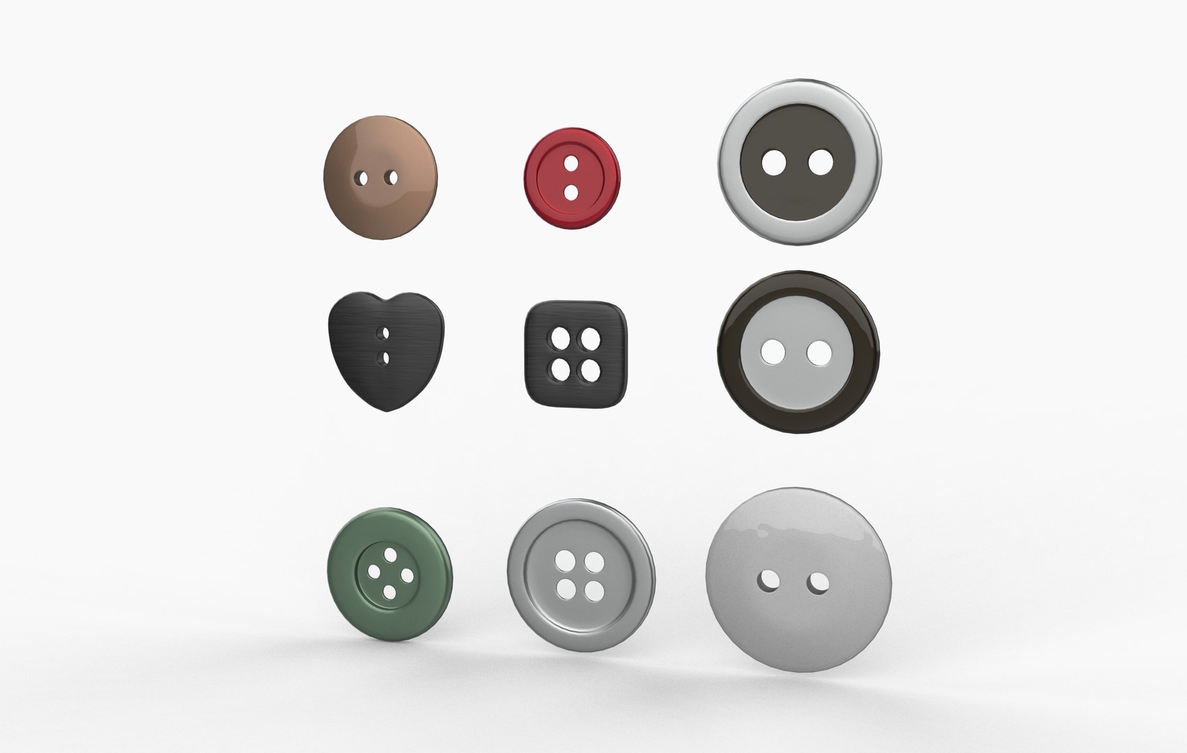 Slimline Buttons 3D Model 3D - TurboSquid 2360303