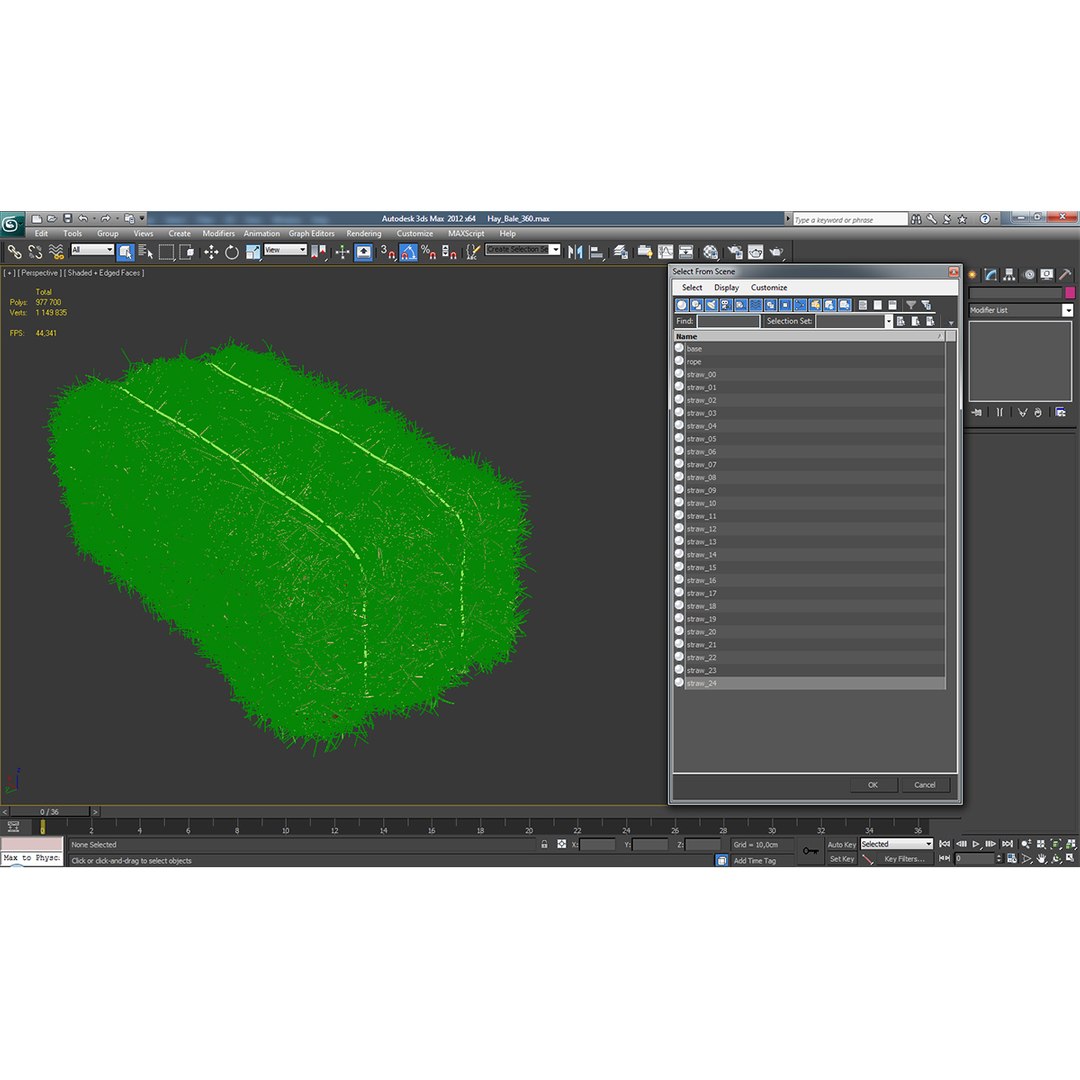 3d Model Hay Bale