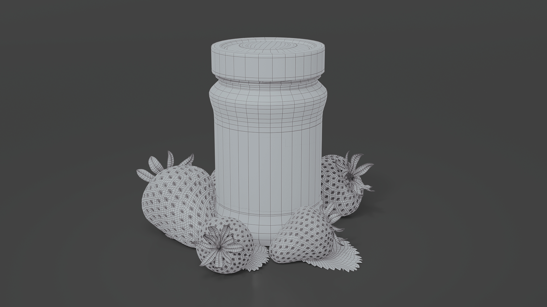 3D Strawberry Jam Model - TurboSquid 2007531