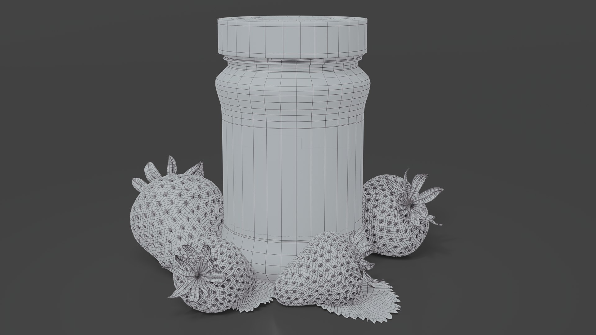 3D Strawberry Jam Model - TurboSquid 2007531