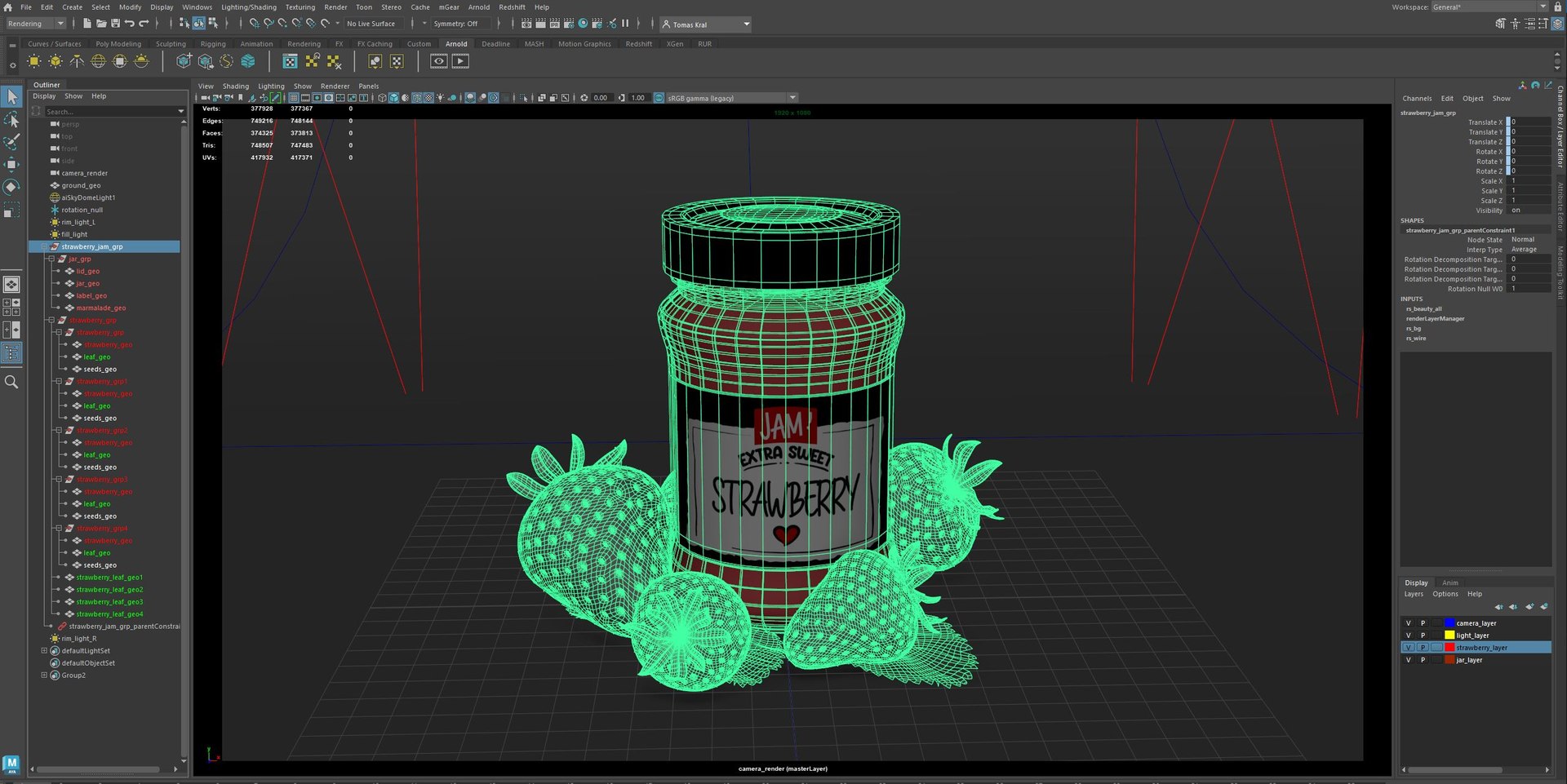 3D Strawberry Jam Model - TurboSquid 2007531