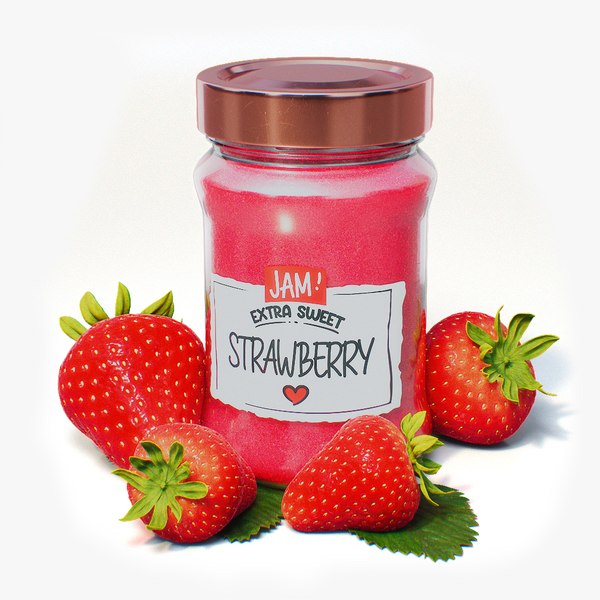 modelo 3d Strawberry Jam - TurboSquid 2007531