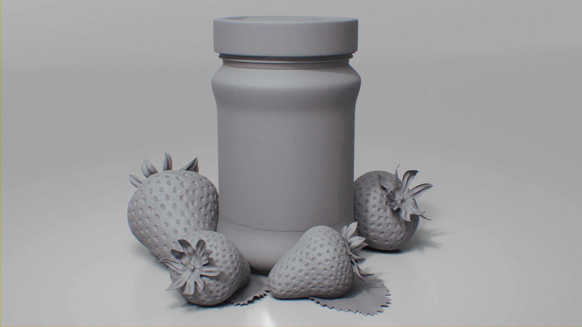 3D Strawberry Jam Model - TurboSquid 2007531