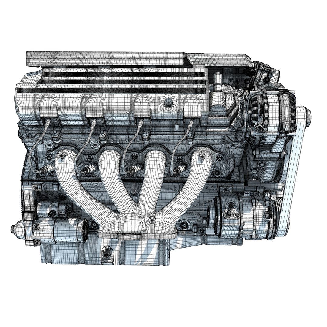 2014 chevrolet corvette v8 engine 3d model