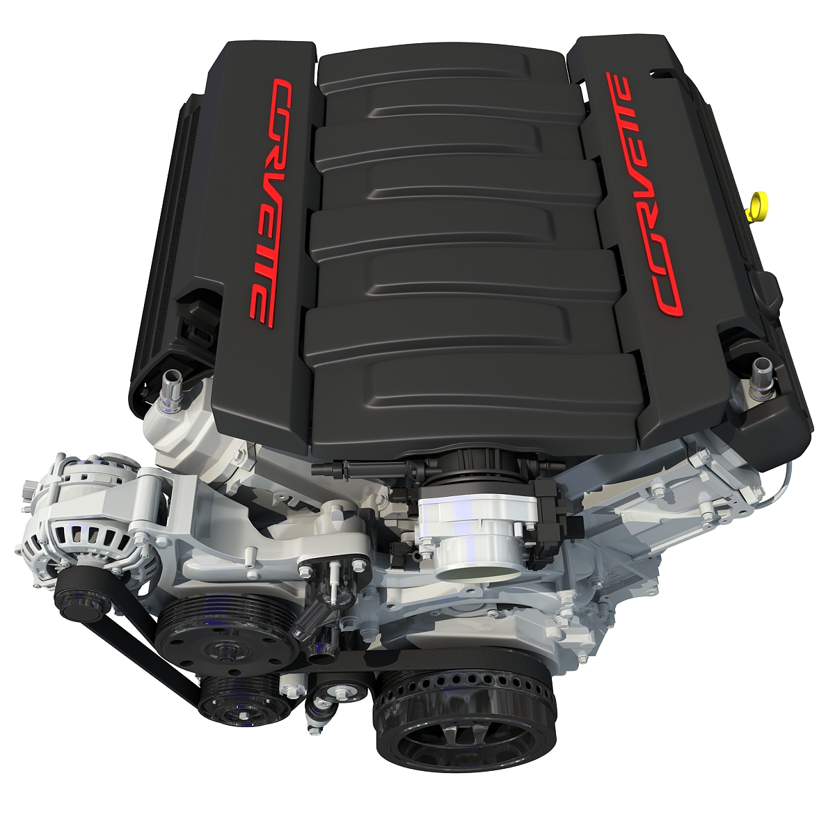 2014 chevrolet corvette v8 engine 3d model