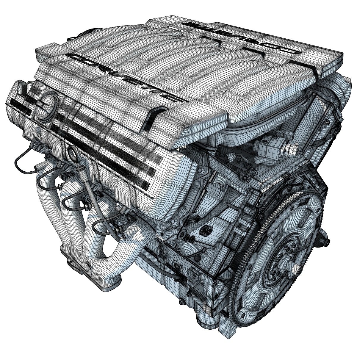 2014 chevrolet corvette v8 engine 3d model