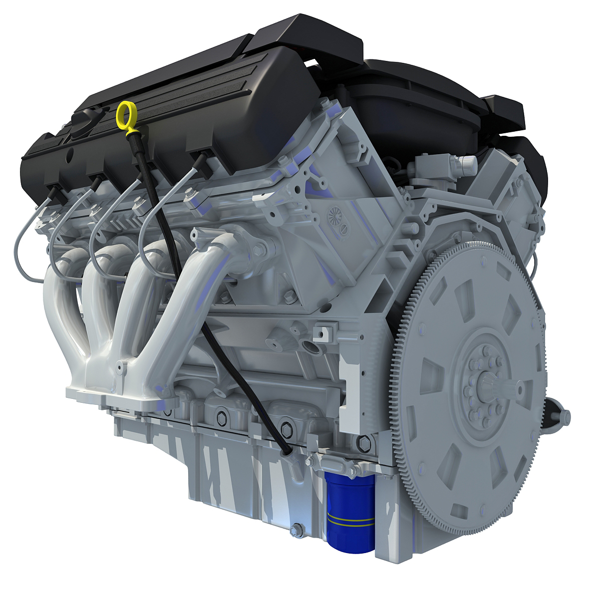 2014 chevrolet corvette v8 engine 3d model