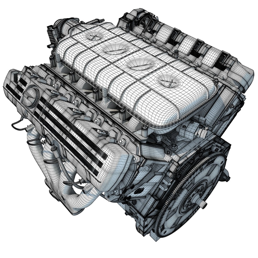 2014 chevrolet corvette v8 engine 3d model