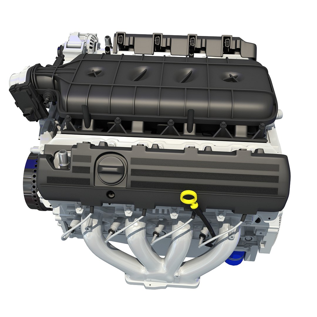 2014 Chevrolet Corvette V8 Engine 3d Model