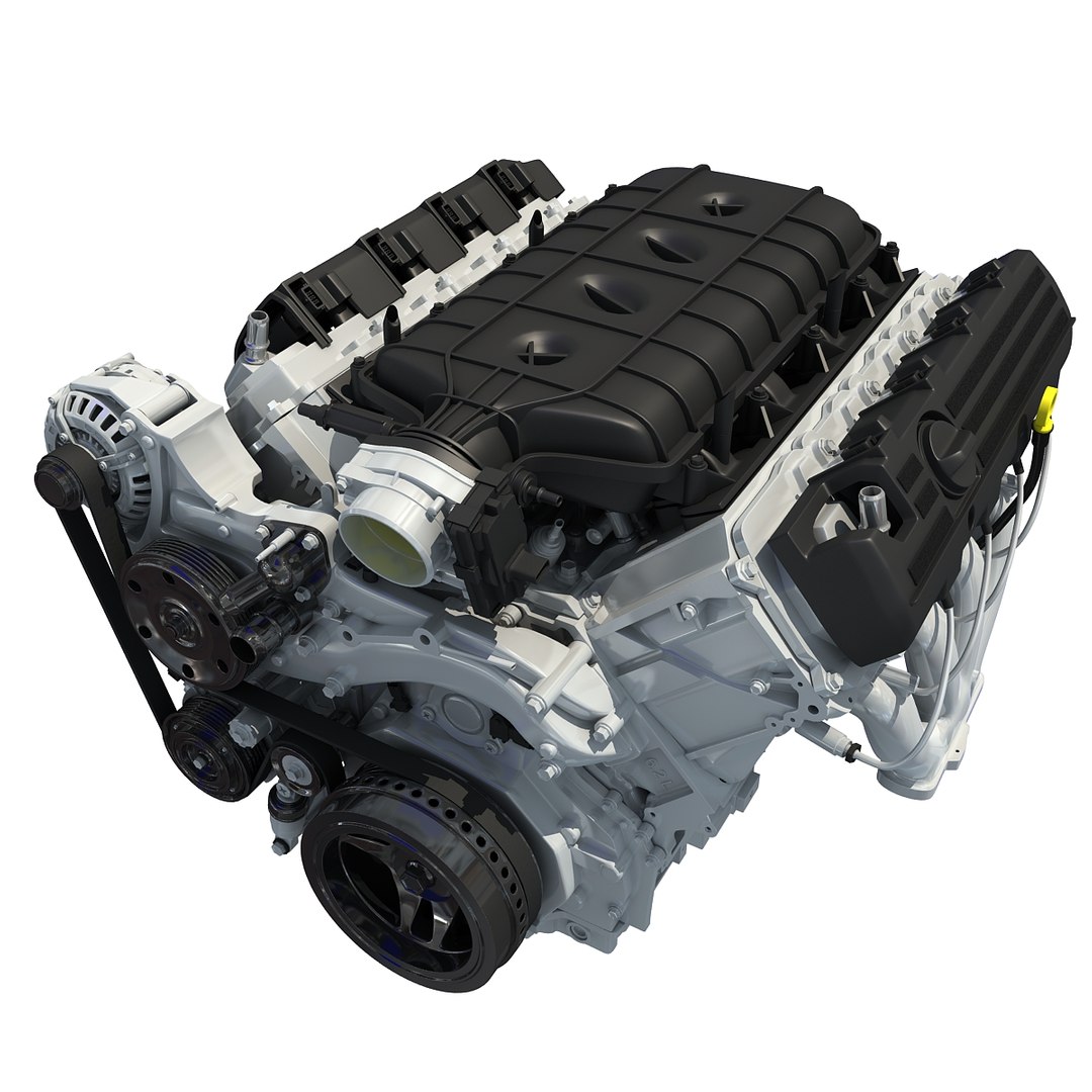 2014 Chevrolet Corvette V8 Engine 3d Model