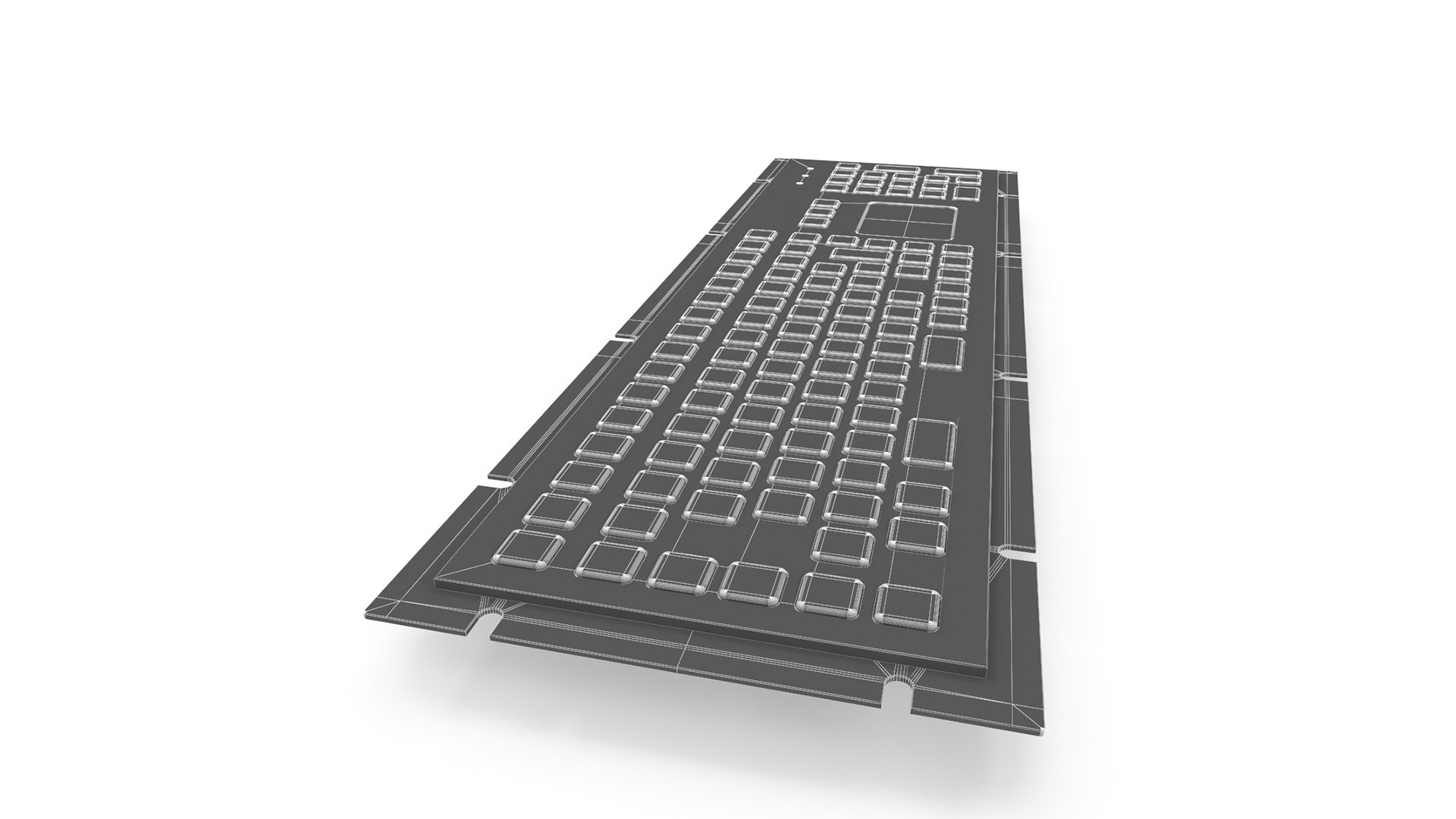 3D Industrial Metal KeyBoard Model - TurboSquid 1819479