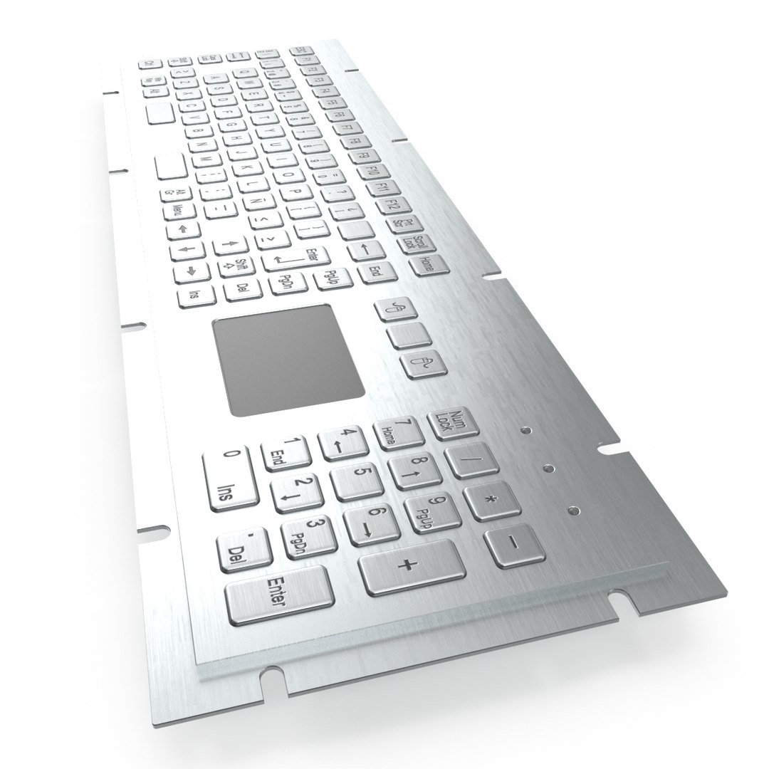 3D Industrial Metal KeyBoard Model - TurboSquid 1819479