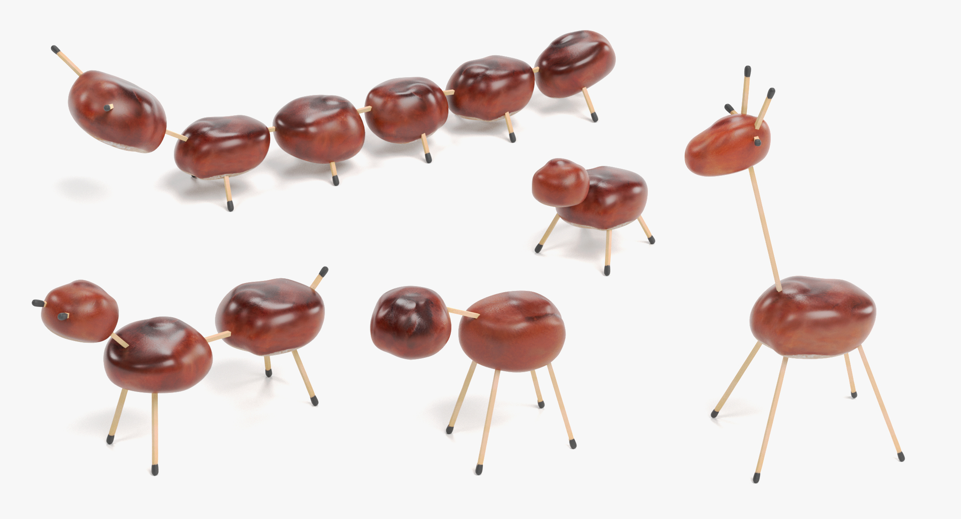 Chestnut animals 3D - TurboSquid 1349146