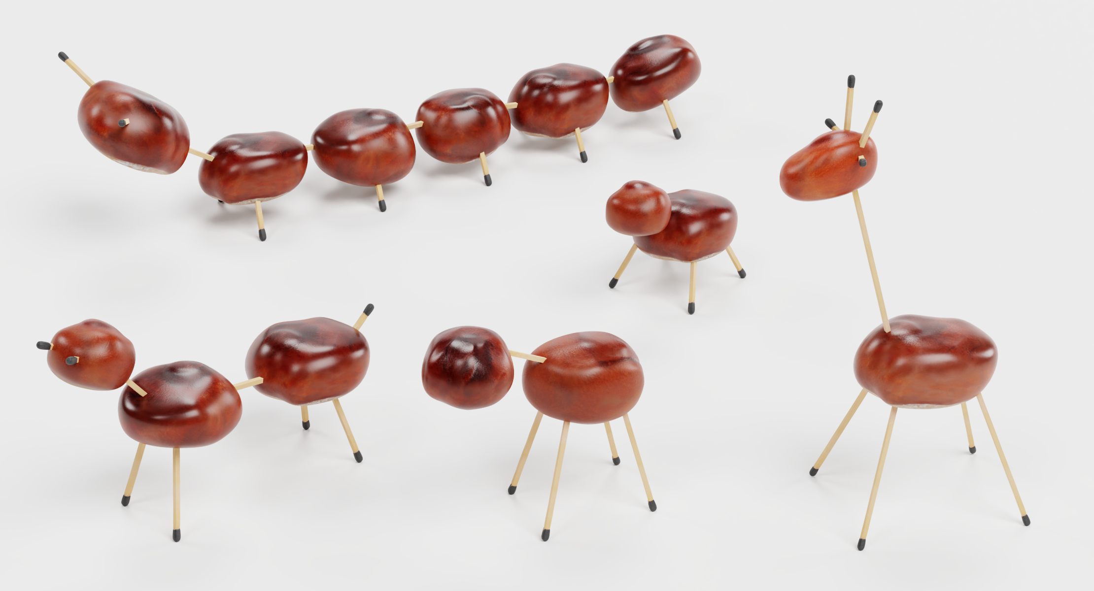 Chestnut animals 3D - TurboSquid 1349146