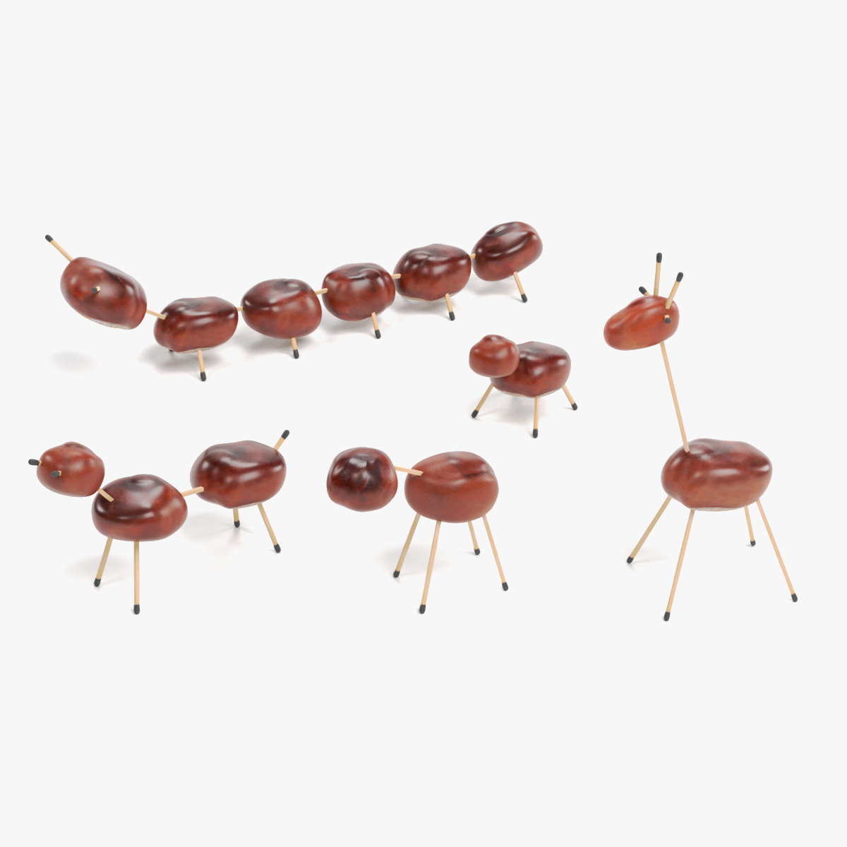 Chestnut animals 3D - TurboSquid 1349146