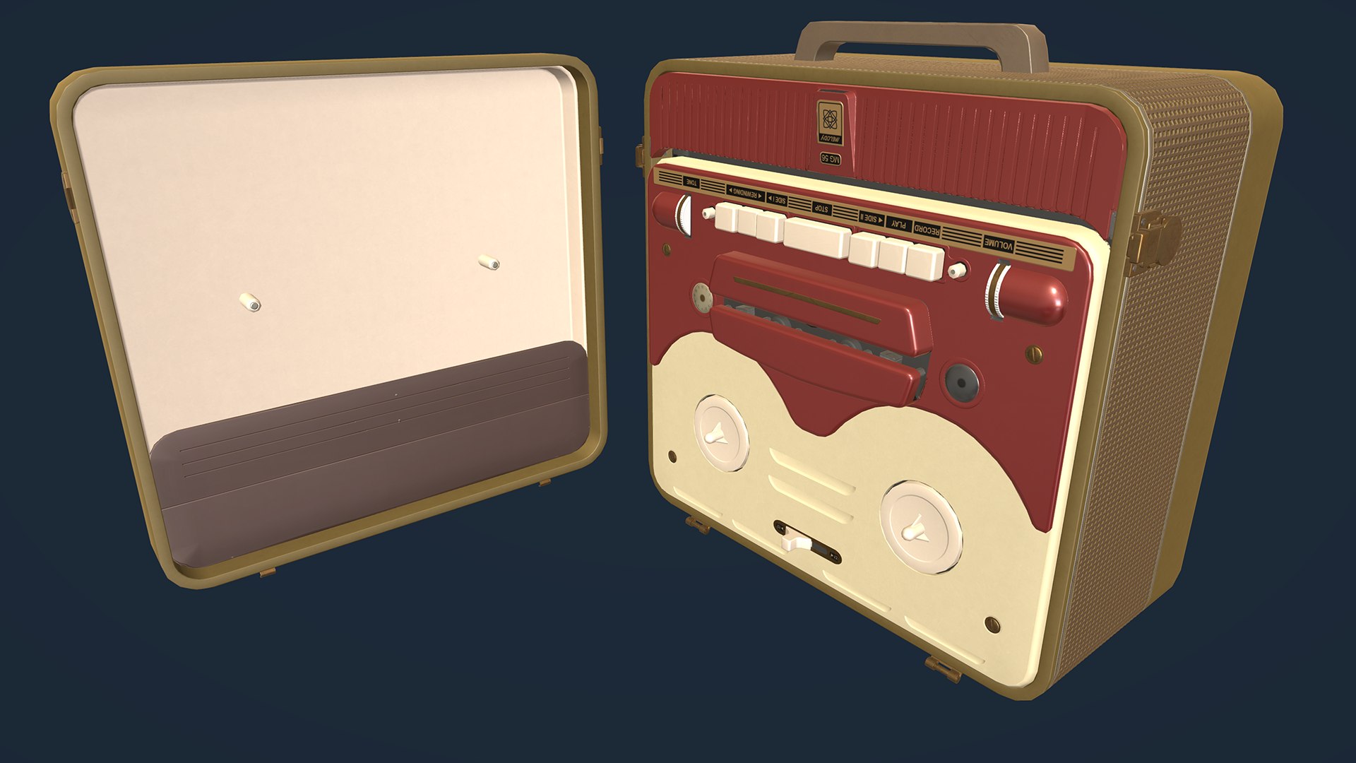 3D Vintage Tape Recorder Model - TurboSquid 1295440