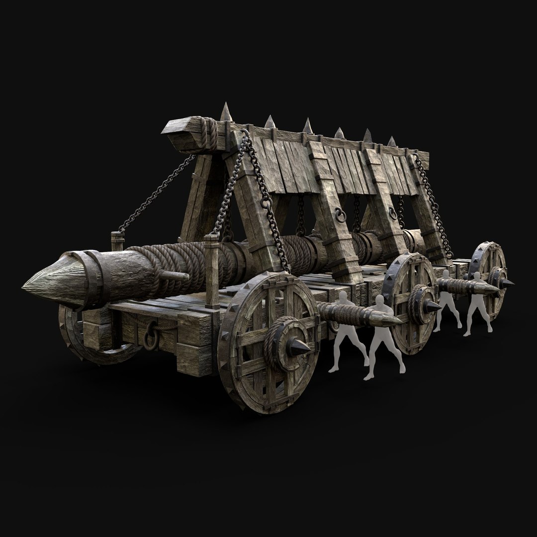 BATTERING RAM WAR MACHINE MEDIEVAL SIEGE ENGINE PACK COLLECTION 3D ...
