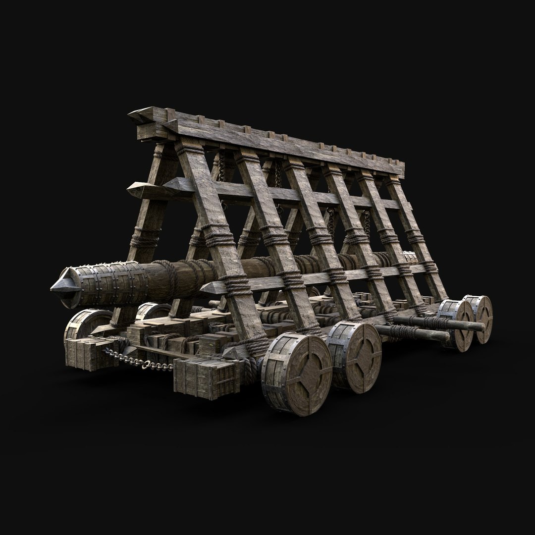 BATTERING RAM WAR MACHINE MEDIEVAL SIEGE ENGINE PACK COLLECTION 3D ...