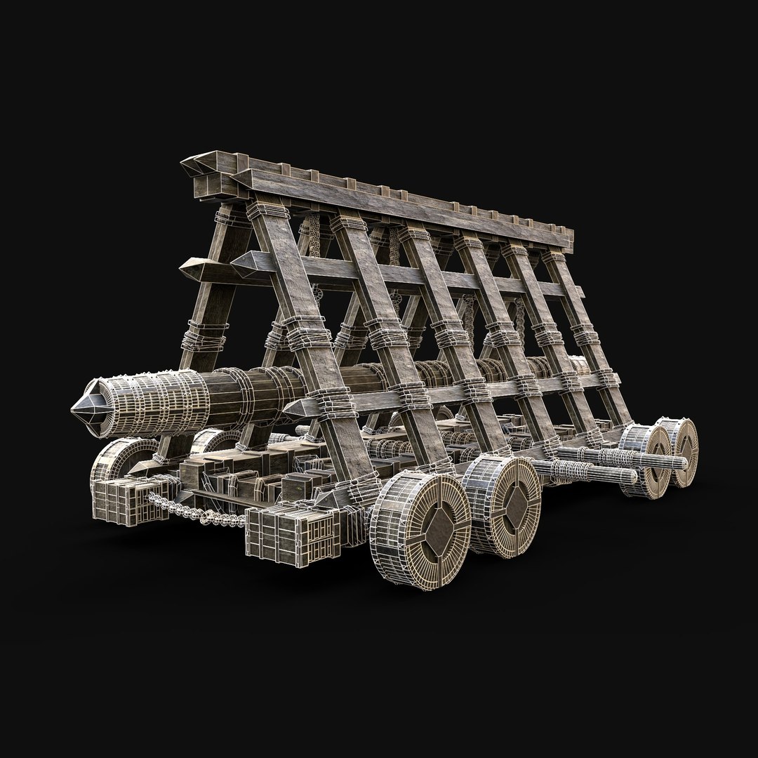 BATTERING RAM WAR MACHINE MEDIEVAL SIEGE ENGINE PACK COLLECTION 3D ...