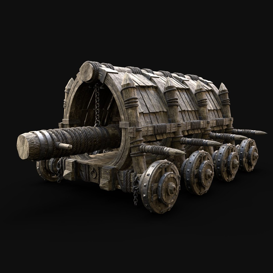 BATTERING RAM WAR MACHINE MEDIEVAL SIEGE ENGINE PACK COLLECTION 3D ...
