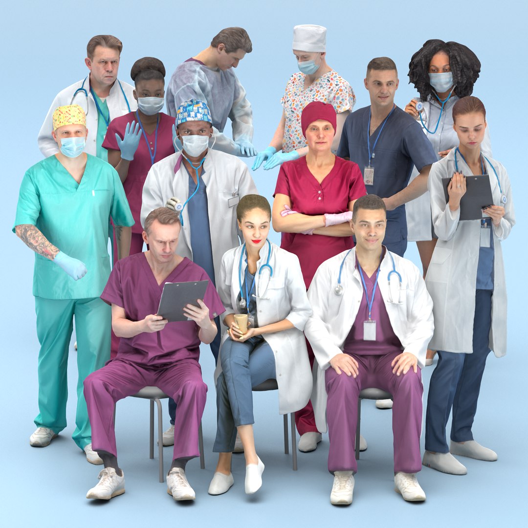 Hospital personnel 25 3D model - TurboSquid 2080421