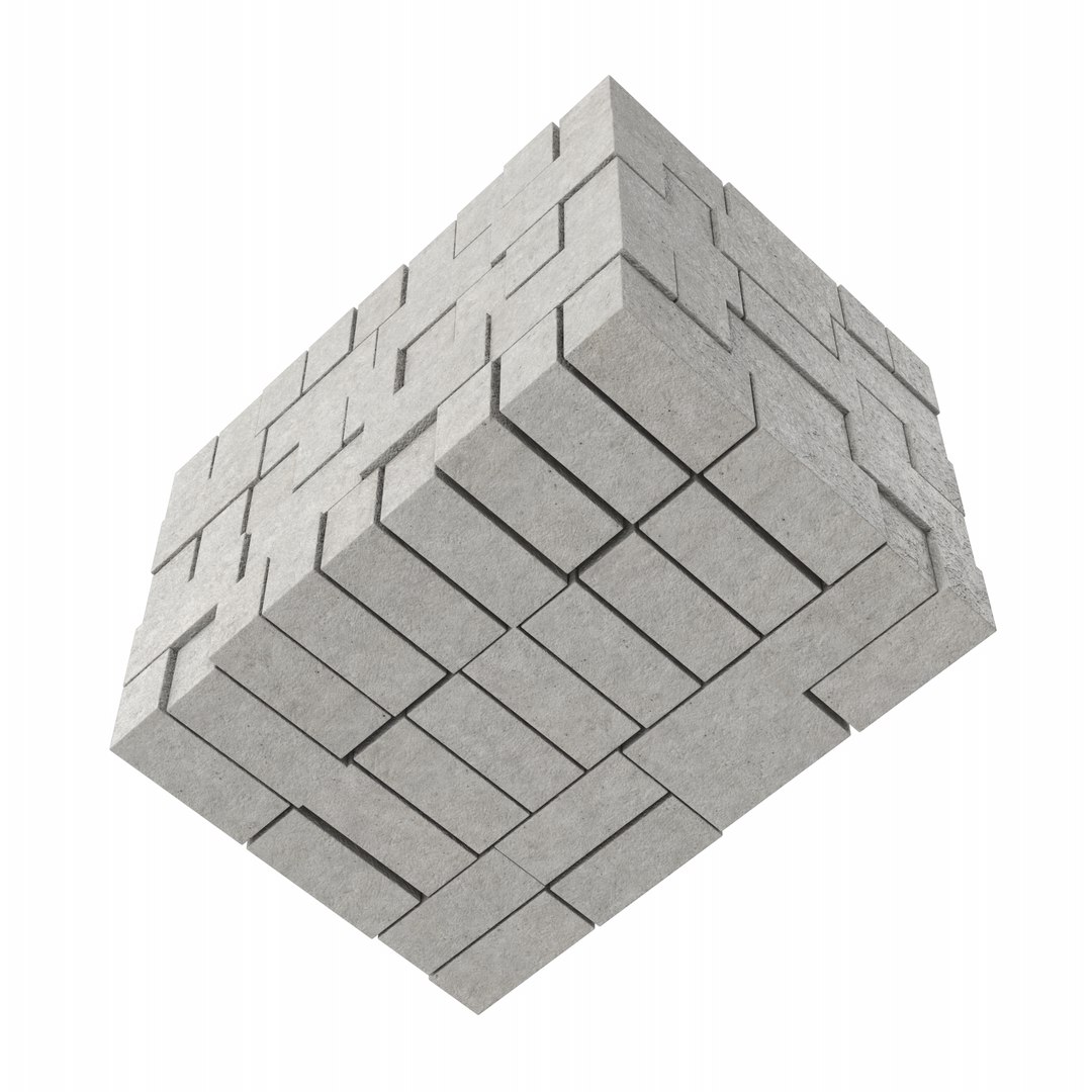 3D Stack Of Concrete Blocks Model - TurboSquid 2141229