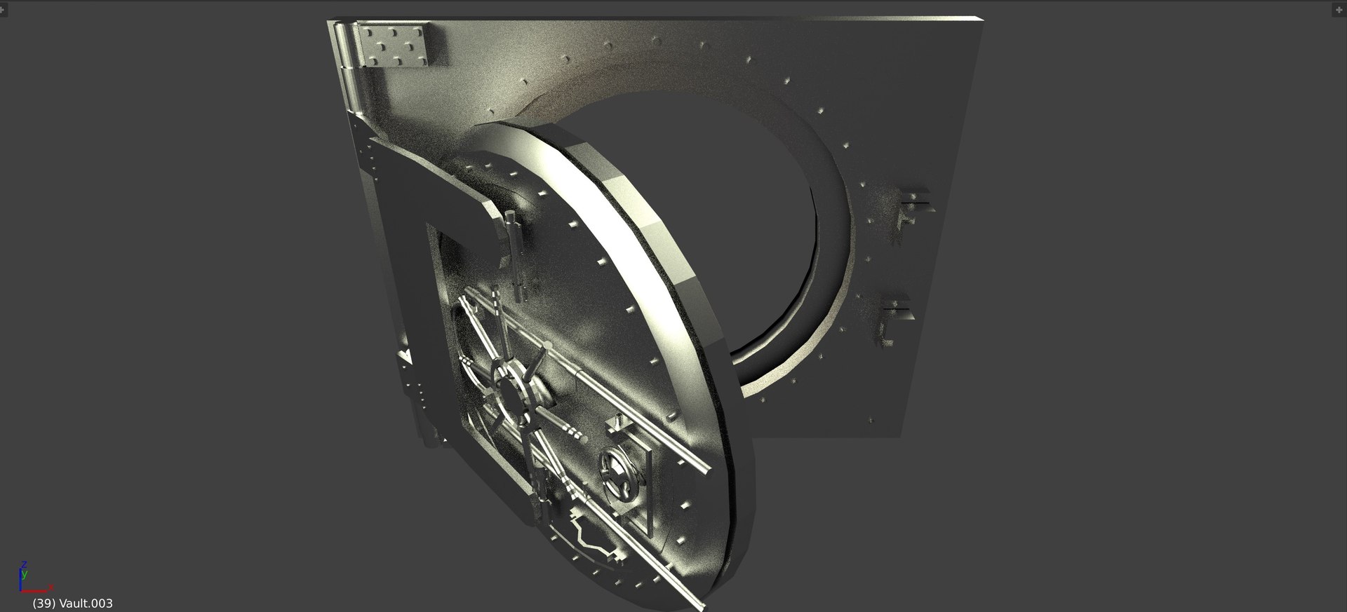 Bank Vault Scene Money 3D Model - TurboSquid 1495918
