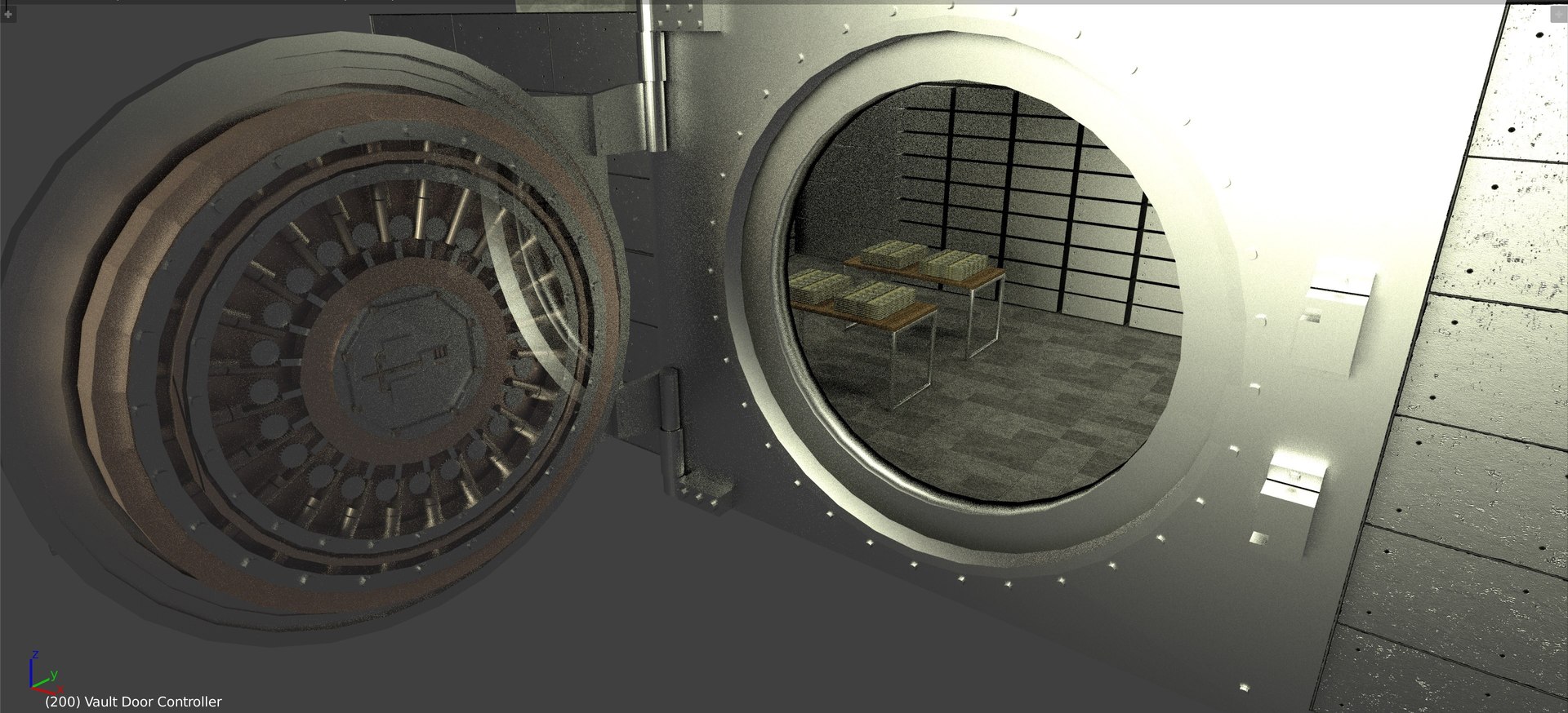 Bank Vault Scene Money 3D Model - TurboSquid 1495918