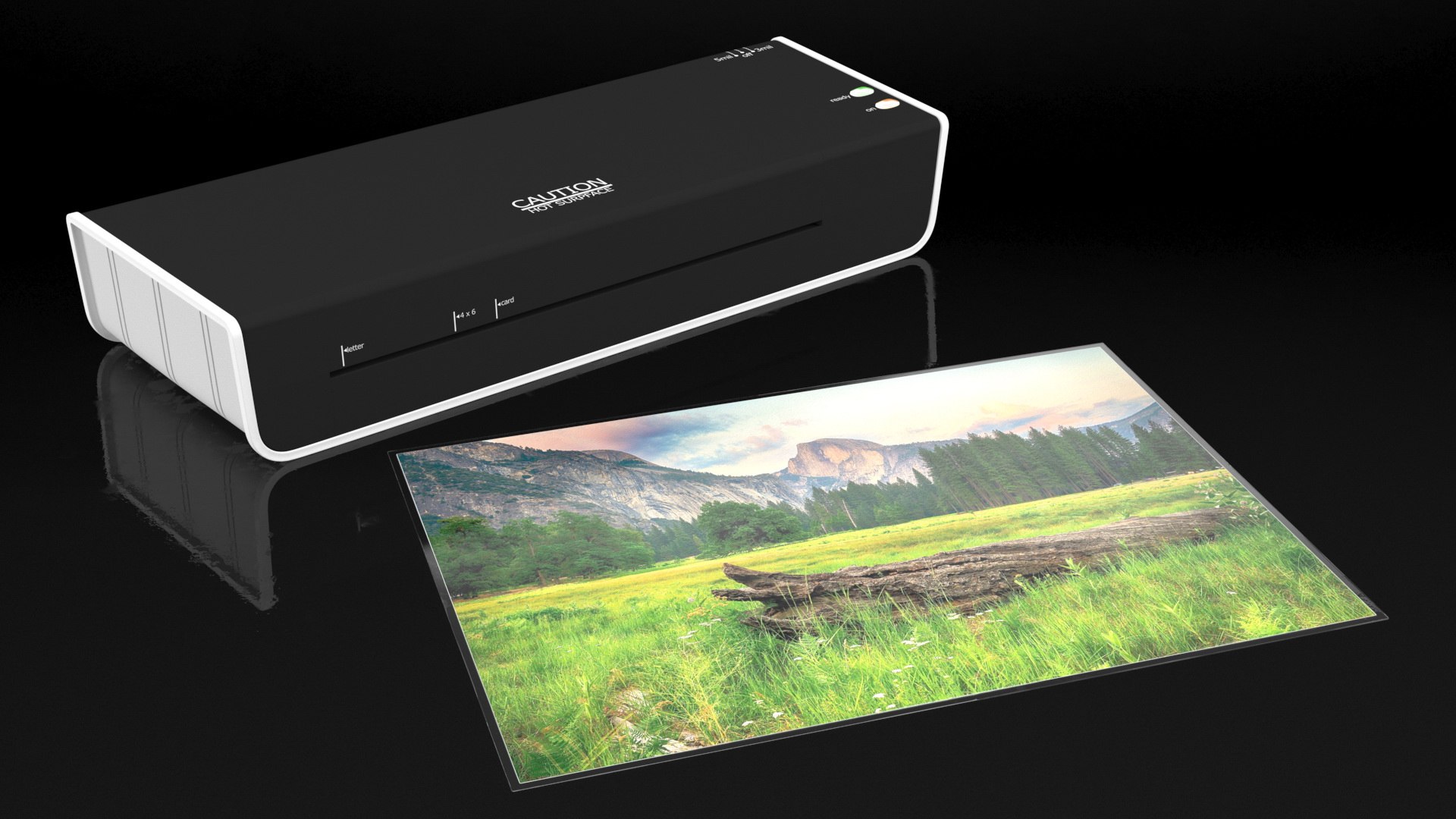 3D A4 Laminator Machine with Paper model - TurboSquid 1896257