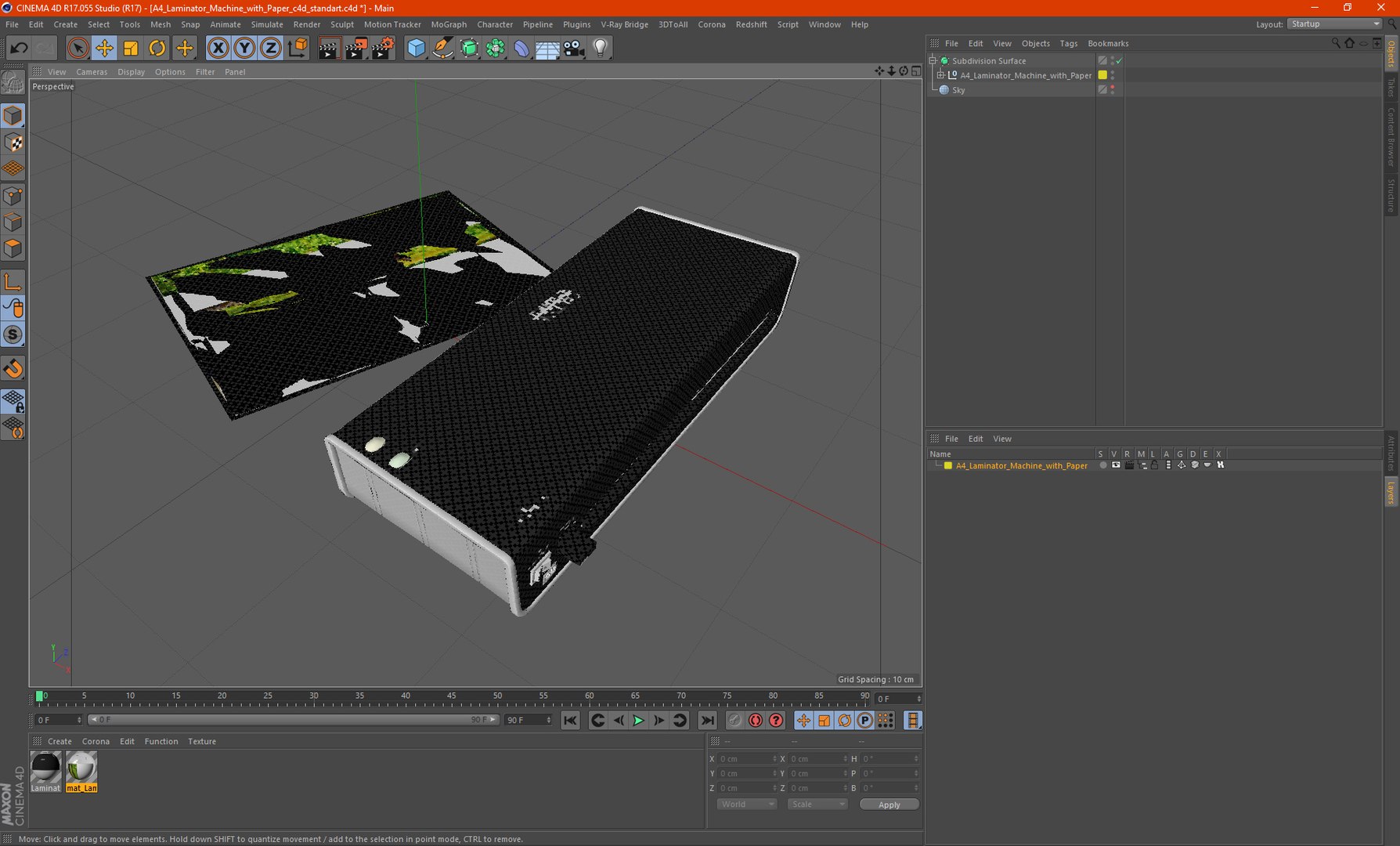 3D A4 Laminator Machine with Paper model - TurboSquid 1896257