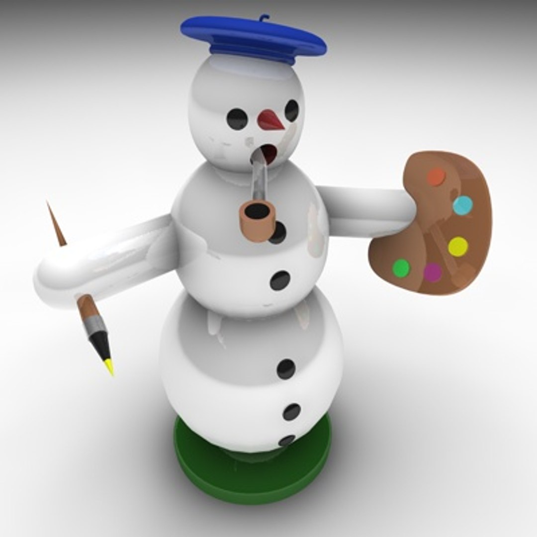 set snowman c4d