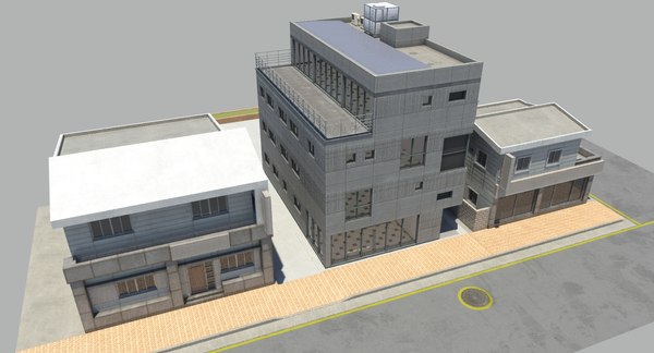 3d obj building house